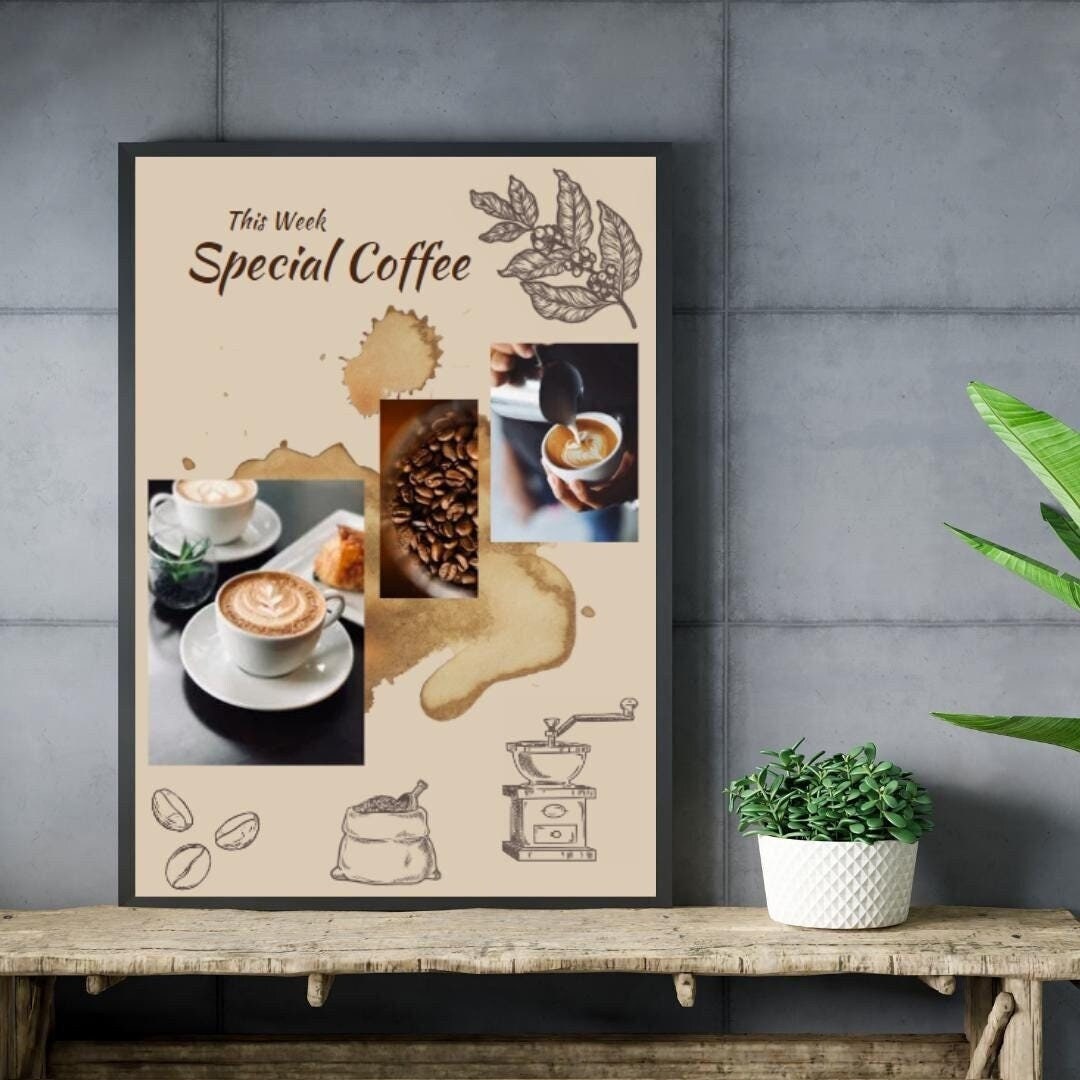 Affiche Numérique "This Week - Special Coffee", Poster de Café, Format ...